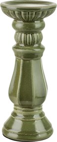 Keramický svícen Yarine 25,5 cm zelený