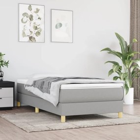 Rám postele s boxspringem světle šedá 90 x 190 cm textil 3120574