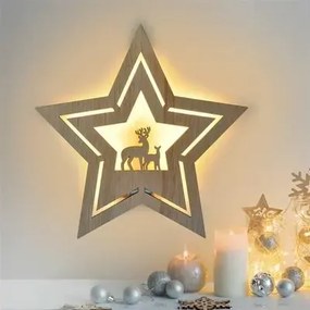 Solight LED nástěnná dekorace vánoční hvězda / 24x LED / 2x AA