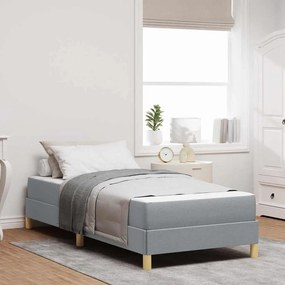 Postel s boxspringem s matrací Světle šedá 80 x 200 cm textil 3398521