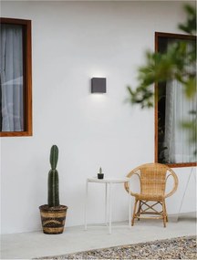 NV 9492650 Venkovní nástěnné svítidlo PARRIS antracit / čiré sklo LED 10.4W 3000K 220-240V 266st. IP65 světlo nahoru a dolů - NOVA LUCE