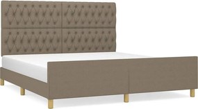 Rám postele bez matrace taupe 180 x 200 cm textil 3125320