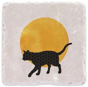 Kočka - mramorový tácek