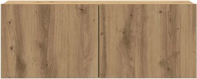 Sada 7 kusů nástěnné TV skříňka dub artisan kompozitní dřevo 3329014