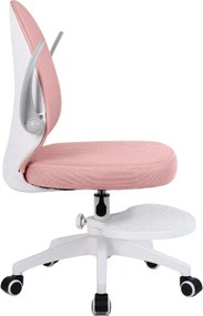 Dětská otočná židle Neoseat JUNI 012 s podnoží — látka, růžová