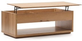 Konferenční stolek v dekoru dubu v přírodní barvě 60x120 cm Alguema – Kave Home