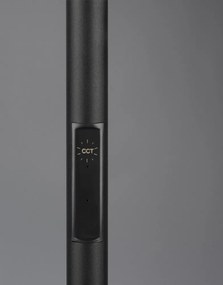Černá LED stojací lampa (výška 178 cm) Specter – Reality