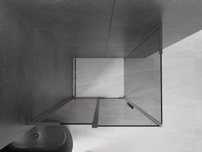 Mexen Velar L, sprchový kout s posuvnými dveřmi 110 x 70 cm, 8mm šedé sklo, broušený grafit, 871-110-070-43-95