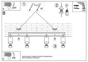 Bodové svítidlo SOLLUX Ring 4l GU10 4x40W bez zdroje SL.0332 černá