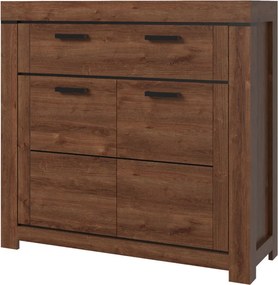 Komoda 2d1s hnědý dub Brass