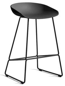 HAY Barová stolička AAS 38 Low Black Powder Coated Steel, black