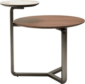 Hnědý kulatý konferenční stolek z eukalyptového dřeva 55x67 cm Imperia – Premier Housewares