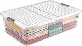 Úložný box s víkem a kolečky pod postel, KEEEPER CLIPBOX LEO 53L, 77 x 58 x 16 cm