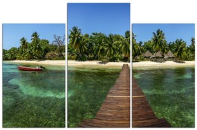 Obraz na plátně - Tropický ostrov a molo  1912C (120x80 cm)