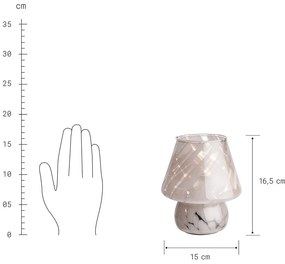 MISS MARBLE LED Lampa 17 cm - bílá