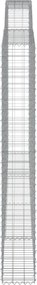 Klenuté gabionové koše 4 ks 400x30x220/240cm pozinkované železo 3146946