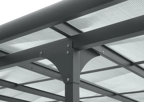 LANIT PLAST, s.r.o. hliníková pergola LANITPLAST ALU 53 antracit + čirý PC LG4148