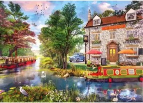 GIBSONS Puzzle Hotel Riverside Inn / 1000 dílků / 68 × 49 cm