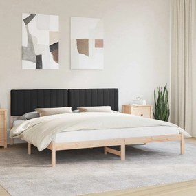 Rám postele s čalouněným čelem Černý 200 x 200 cm 3405574