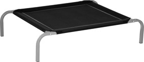 PawHut Vysoká Postel pro Psy a Kočky, Prodyšná Postel 90x65x20 cm pro Spánek a Odpočinek se Skelnou Rámem pro Vnitřní a Venkovní Použití, Černá | Aoso