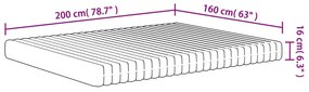 Pěnová matrace středně měkká 160 x 200 cm,  373052
