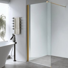 BPS-koupelny Sprchová zástěna Walk-in HYD-WI07 130 zlatá - bez vaničky