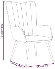 vidaXL Marketos Relaxační křeslo tmavě šedé samet