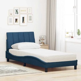 Postel s matrací Hanko modrá 90 x 190 cm textil 3310502