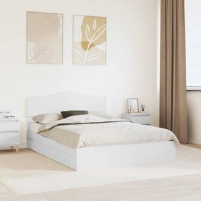 Postel s úložným prostorem Bílá 140 x 190 cm Kompozitní dřevo 3413096