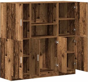 Sada 3 kusů kuchyňských skříněk old wood kompozitní dřevo 3324158