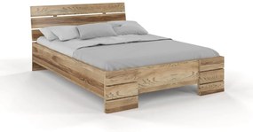 Dubová postel Sandemo - zvýšená - retro olej  , Dub retro, 140x200 cm