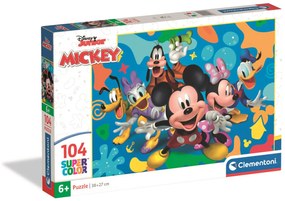 Clementoni - Puzzle 104 Disney Mickey a přátelé