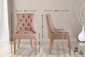 Jídelní židle Aberdeen látka světlý antik – taupe