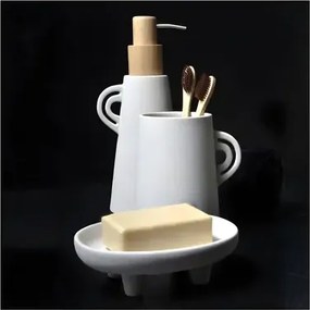 Spirella ORGANIC mýdlenka matná bílá / keramika