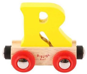 Bigjigs Rail Vagónek dřevěné vláčkodráhy Písmeno V