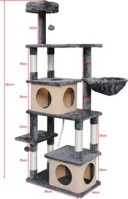 Škrabadlo pro kočky fudajo – 161 cm (64089)