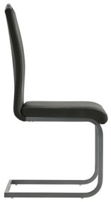 Konzolové jídelní židle 6 ks šedé umělá kůže - Default Title