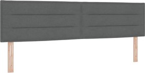 Postel s boxspringem s polštářem Tmavě šedá 180 x 200 cm textil 3338938