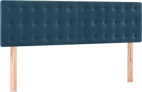 Box spring postel s matrací tmavě modrá 140x200 cm samet 3127737