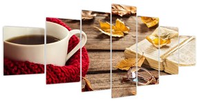 Obraz - Podzimní šálek čaje (210x100 cm)