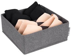 Šedý organizér do zásuvky s přihrádkami Bigso Box of Sweden Drawer, 29 x 11 cm