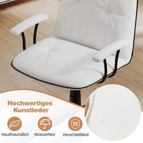 Costway Kancelářská židle ergonomická psací židle z umělé kůže