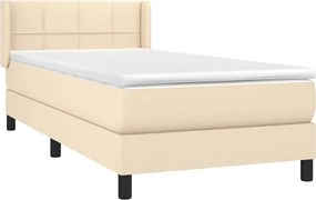 Box spring postel s matrací krémová 80 x 200 cm textil 3129670