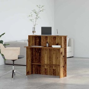 vidaXL Recepční stůl 100x50x103,5 cm kompozitní dřevo [859029] Barva: Černá