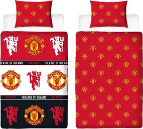 Oboustranné ložní povlečení, 140 x 200 cm, 70 x 90 cm (Manchester United)