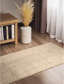 Krémový oboustranný/ručně tkaný jutový běhoun 80x200 cm Juno – Hanse Home