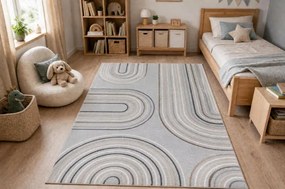 Koberec KIDDO 6107 světle šedý / krémový