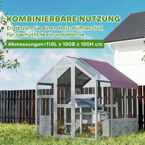 Výběh pro kuřata, kurník s vodotěsnou střechou, 2 hnízdní boxy, 2 hnízda, pro 6-8 kuřat, cca 1,7 x 1,8 x 1,8 m