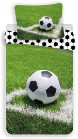 Zelené bavlněné dětské povlečení na jednolůžko 140x200 cm Football – Jerry Fabrics