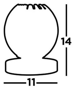Searchlight EU1811SM Dotyková stolní lampa CLAW kouřová